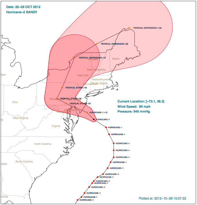 GitHub - hrbrmstr/sandy: An example of how to plot path & cone of ...